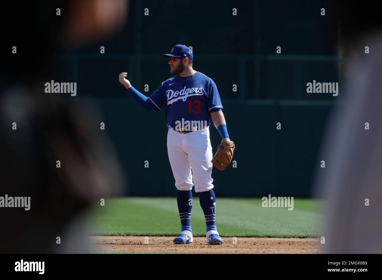 Los Angeles Dodgers second baseman Max Muncy during the third inning of ...