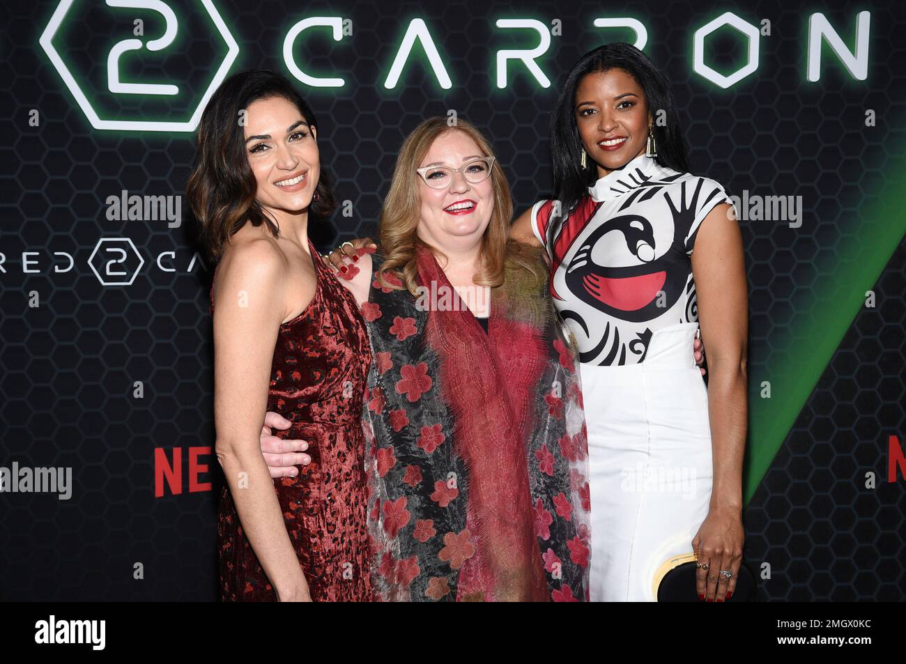 Actress Lela Loren, left, showrunner Alison Schapker and actress Renée ...