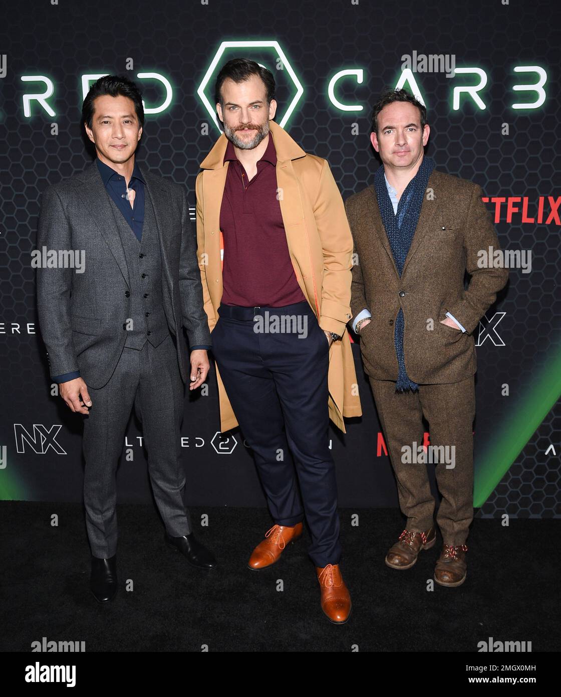 Actors Will Yun Lee, left, Torben Liebrecht and Chris Conner pose ...