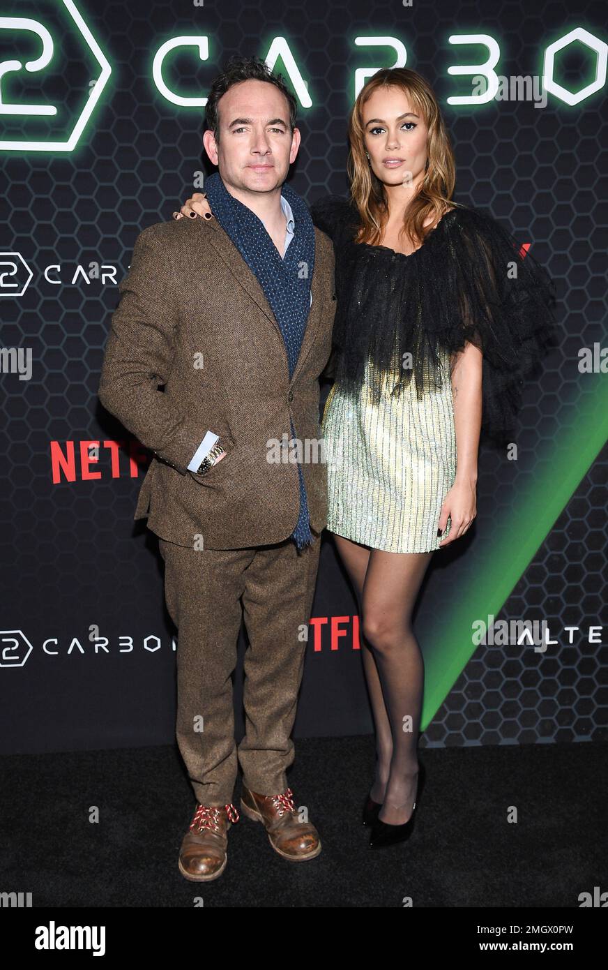 Actors Chris Conner, left, and Dina Shihabi attend Netflix's "Altered ...