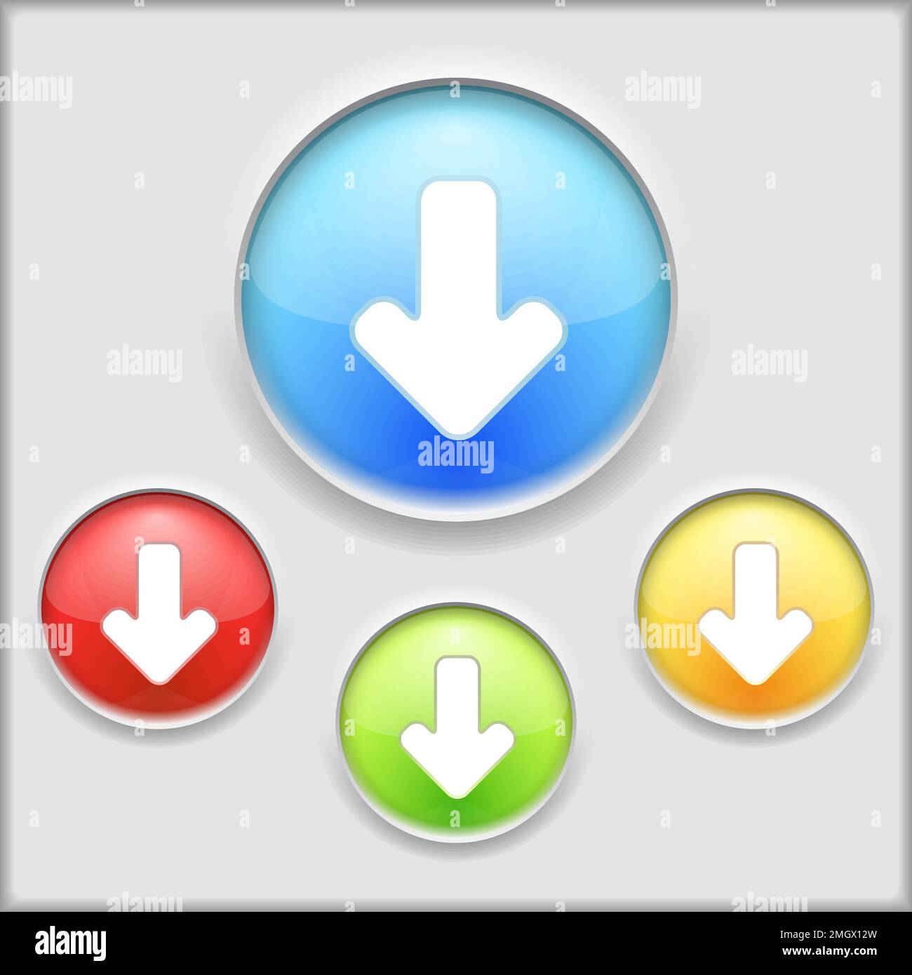 Download button, vector eps10 illustration Stock Vector Image & Art - Alamy