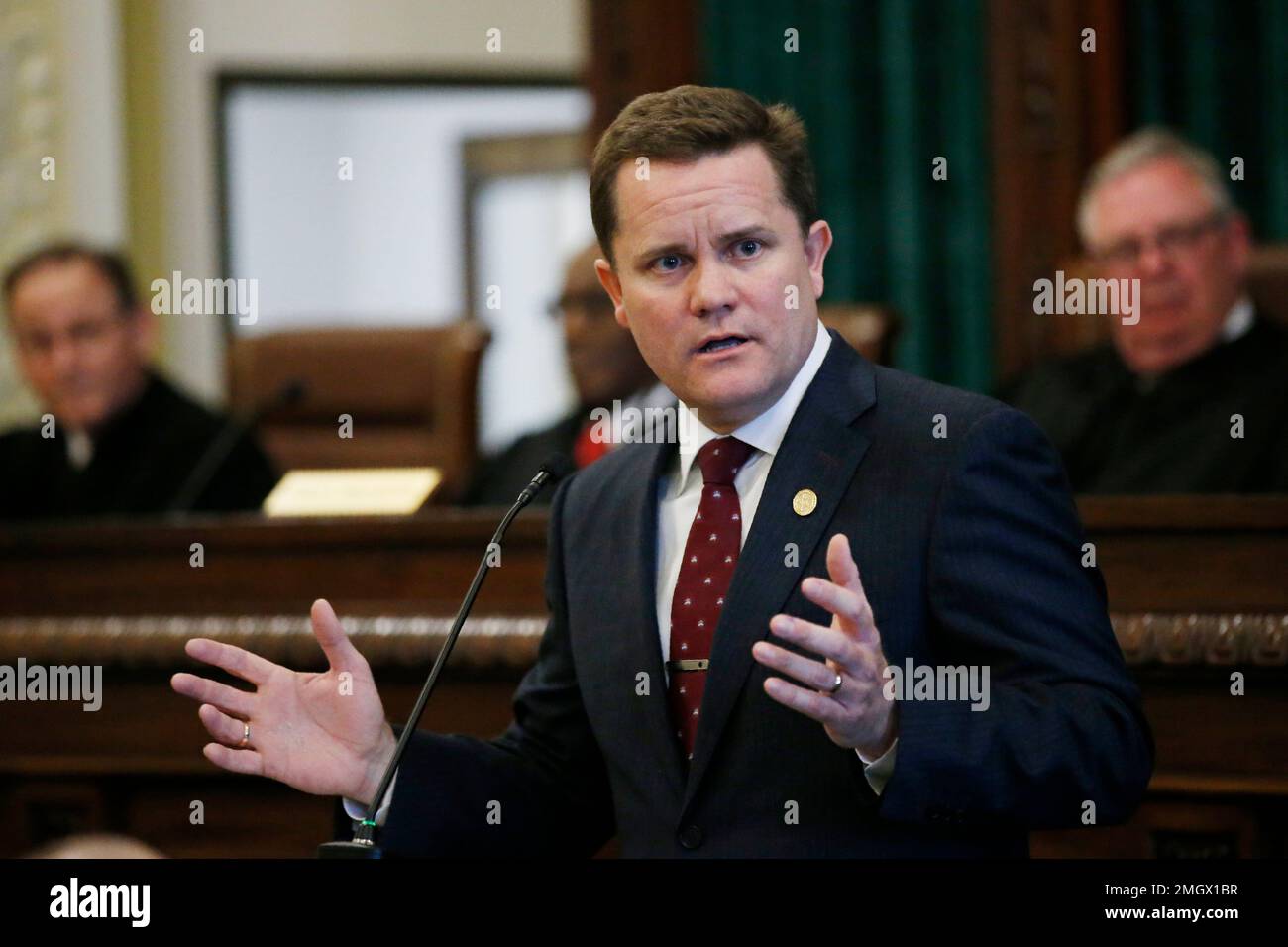 Dustin P. Rowe, left, Oklahoma's newest Justice of the Oklahoma Supreme ...