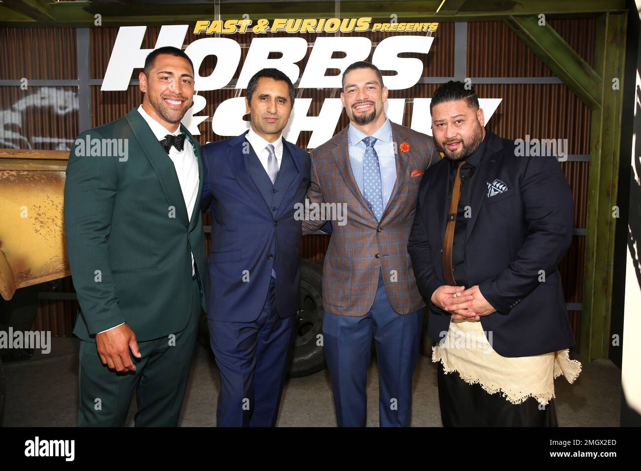 Josh Mauga, from left, Cliff Curtis, Joe Anoa'i and John Tui are seen ...