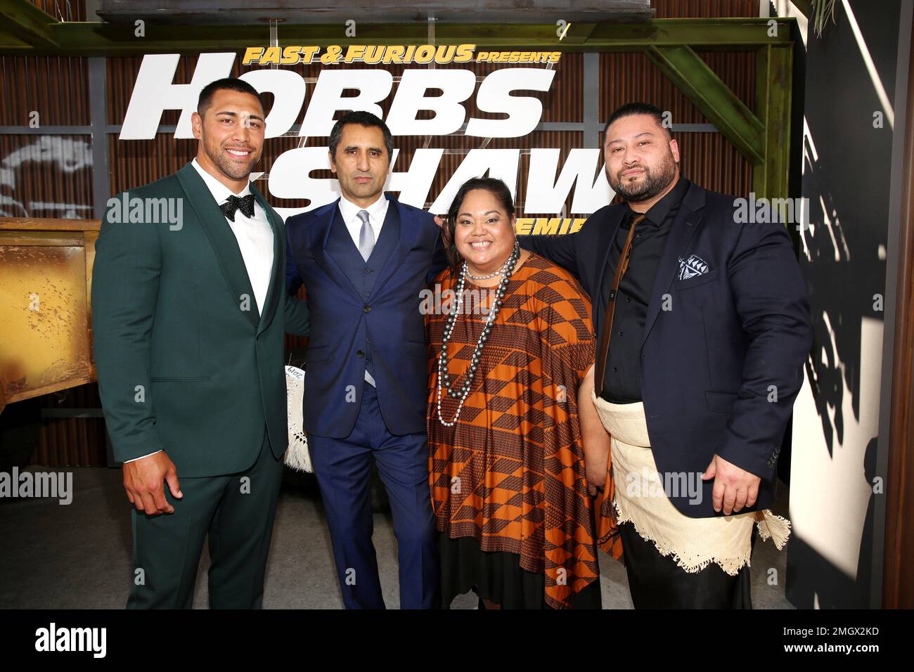 Josh Mauga, from left, Cliff Curtis, Lori Pelenise Tuisano and John Tui ...