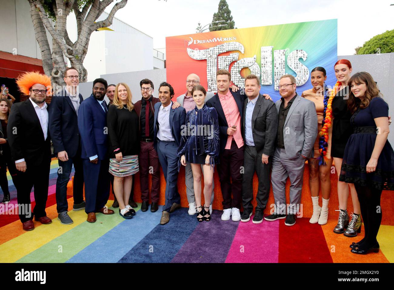 Cast and crew of "Trolls" seen at DreamWorks Animation and Twentieth ...