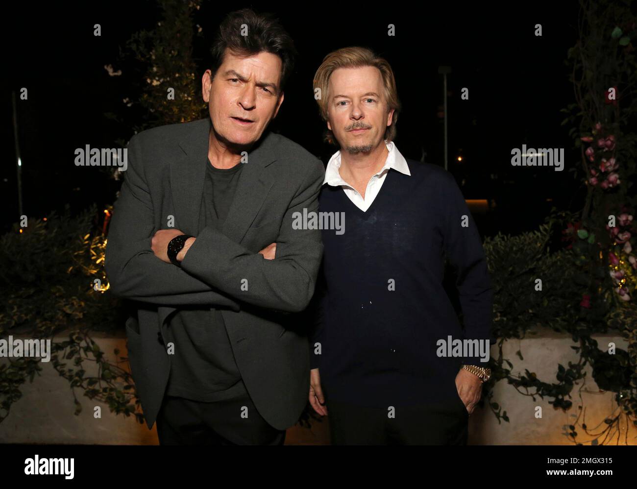 Executive Producer and star Charlie Sheen and co-writer David Spade ...