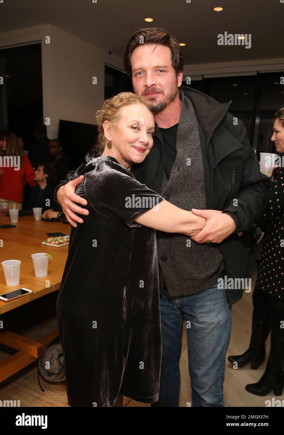 J. Smith-Cameron and Aden Young seen at the special screening and Q&A ...