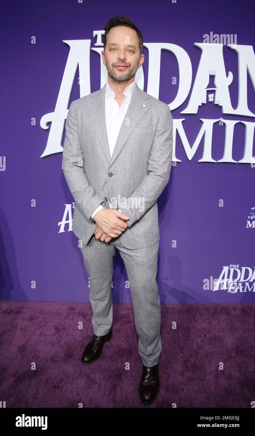Nick Kroll attends the Los Angeles premiere of "The Addams Family" at ...