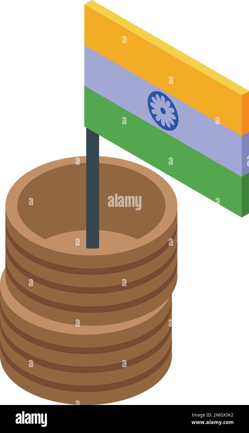 India snake charmer icon isometric vector. Dance basket. Culture people ...