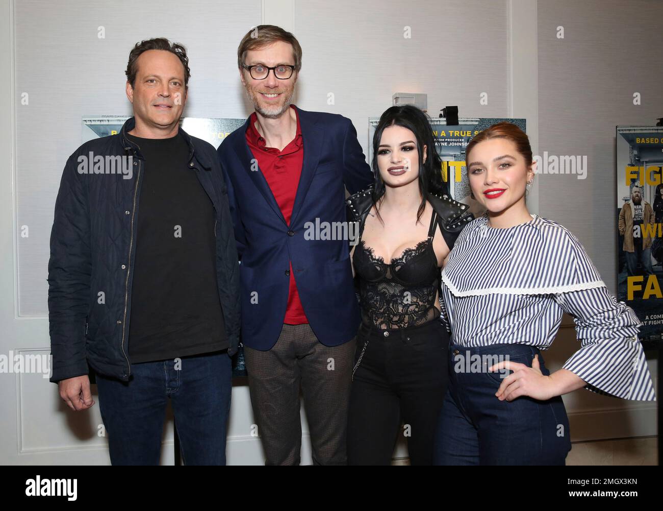 Vince Vaughn, writer/director Stephen Merchant, Paige Bevis and ...