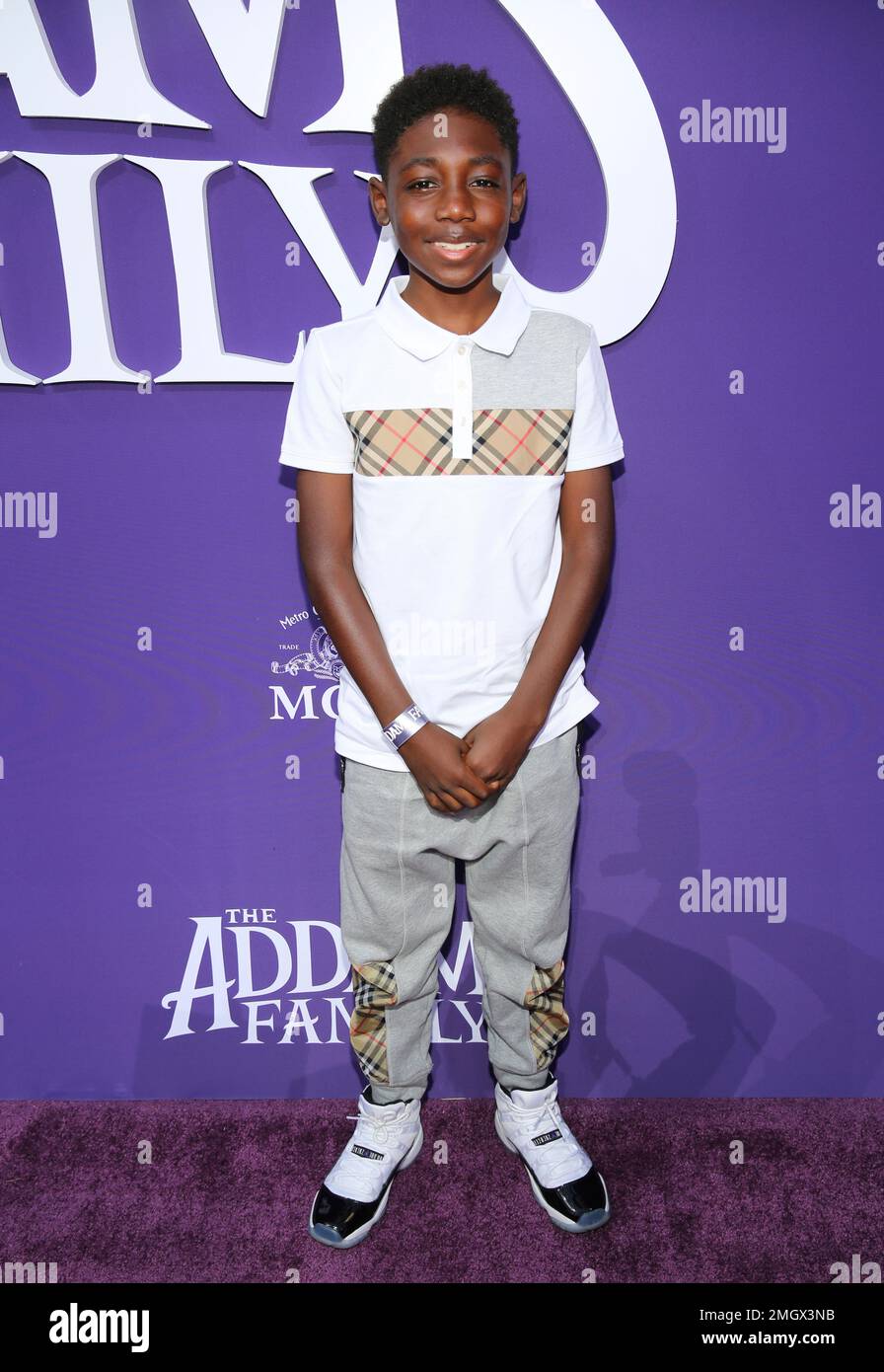 Christian Isaiah attends the Los Angeles premiere of "The Addams Family ...