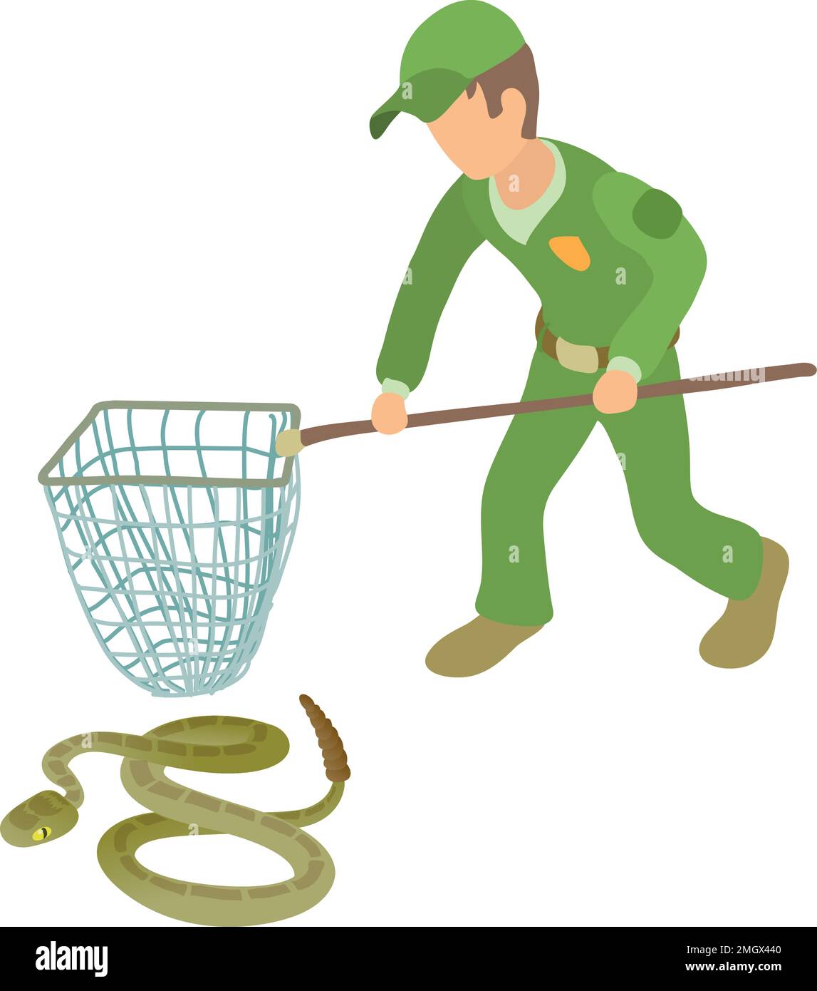 Snake catching Stock Vector Images - Alamy