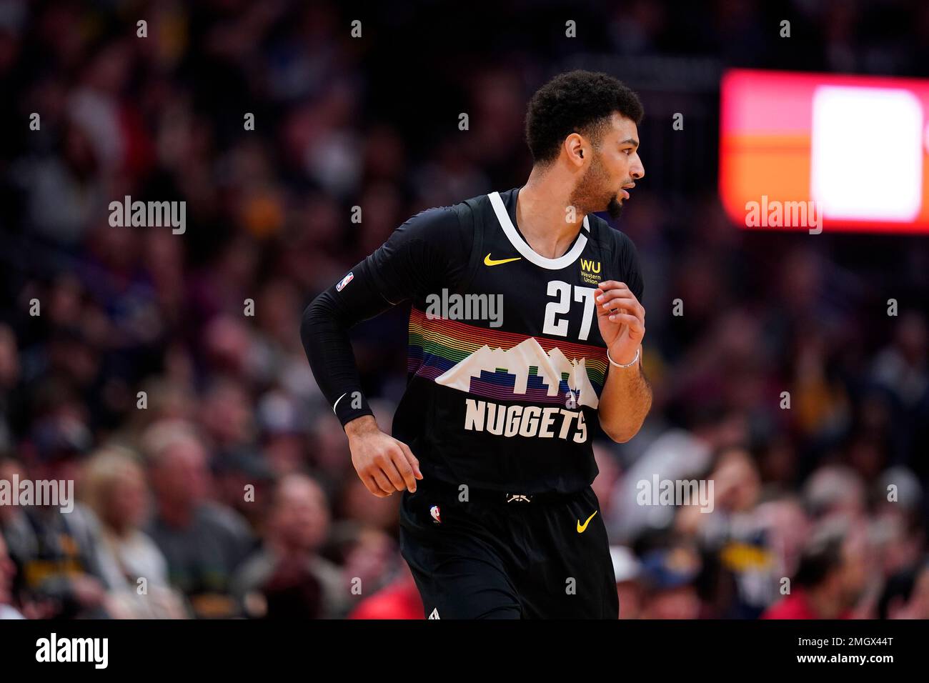 Denver Nuggets guard Jamal Murray during an NBA basketball game between ...