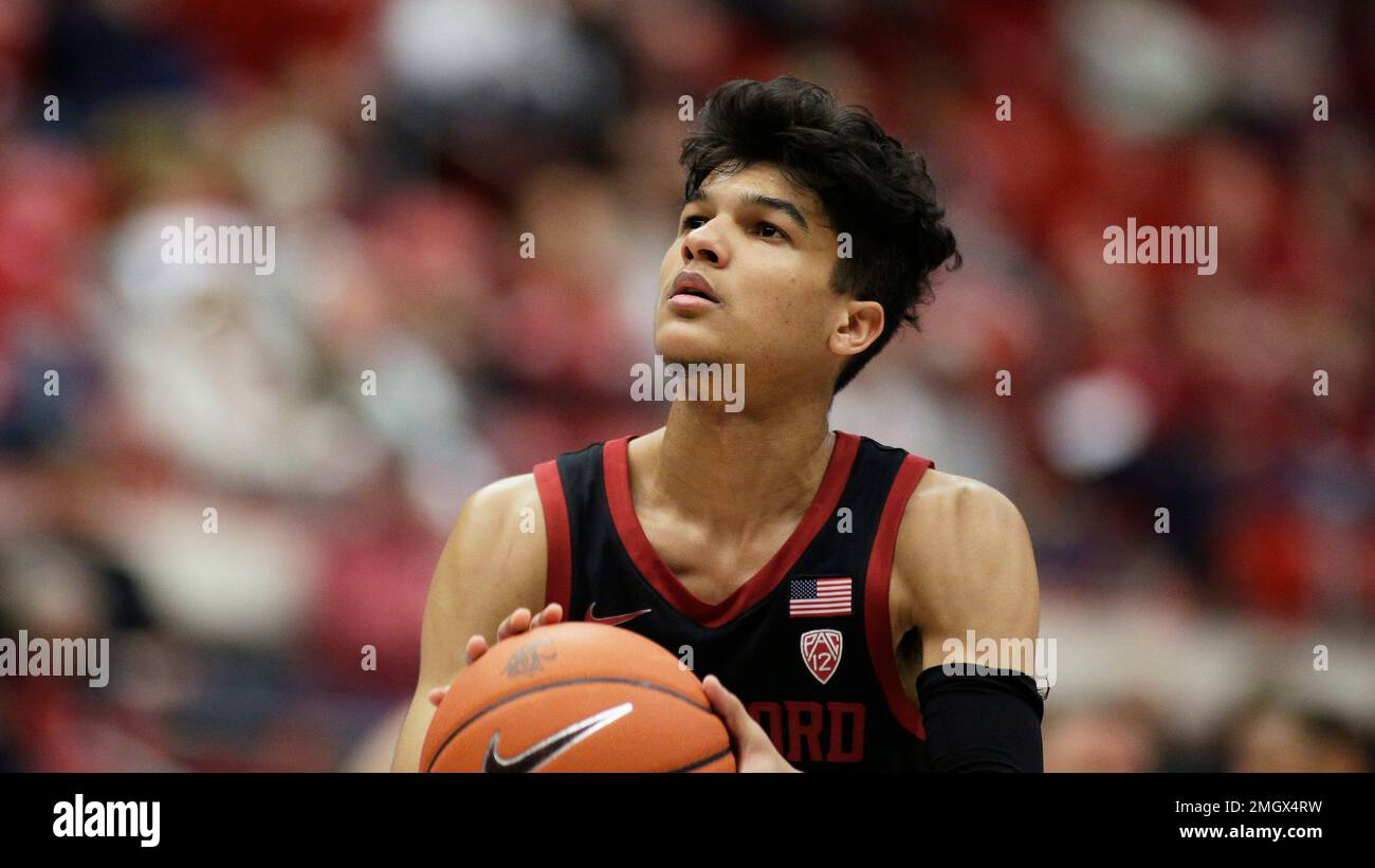Stanford guard Tyrell Terry prepares to shoot a free throw during the ...