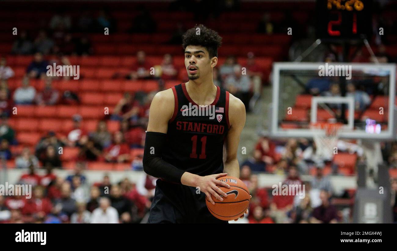Stanford forward Jaiden Delaire (11) looks to pass during the second ...