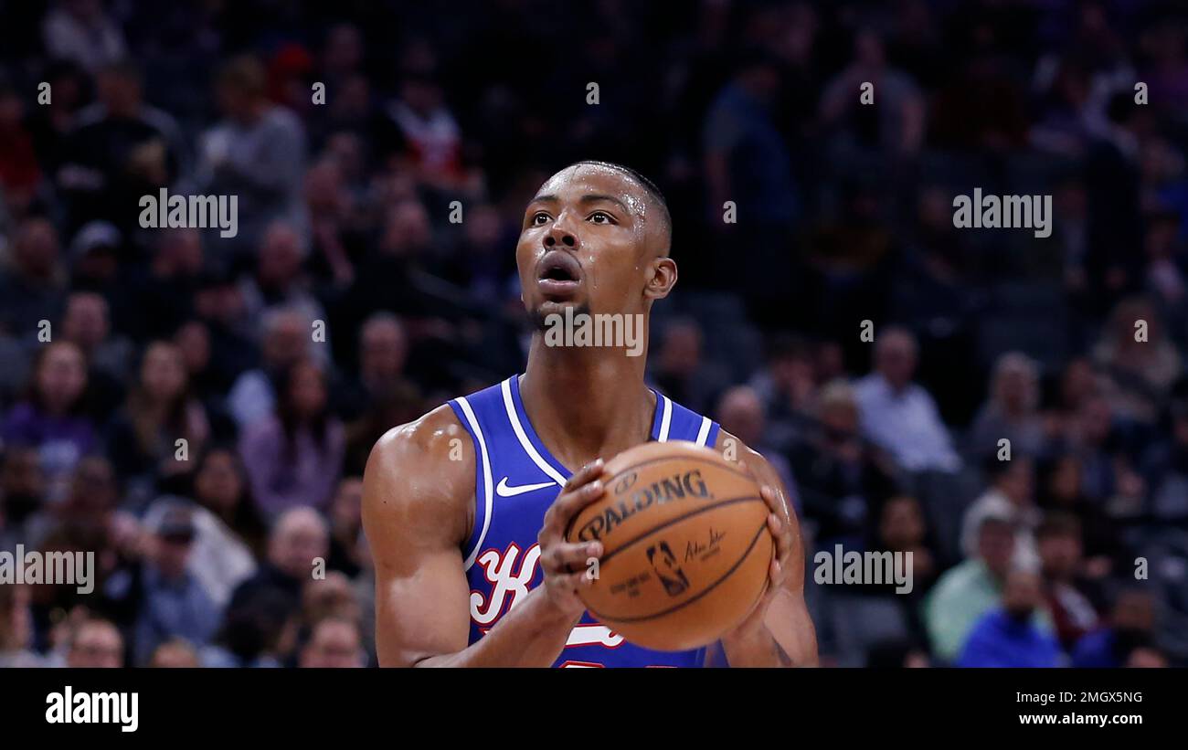 Sacramento Kings forward Harry Giles III looks to shoot during the ...