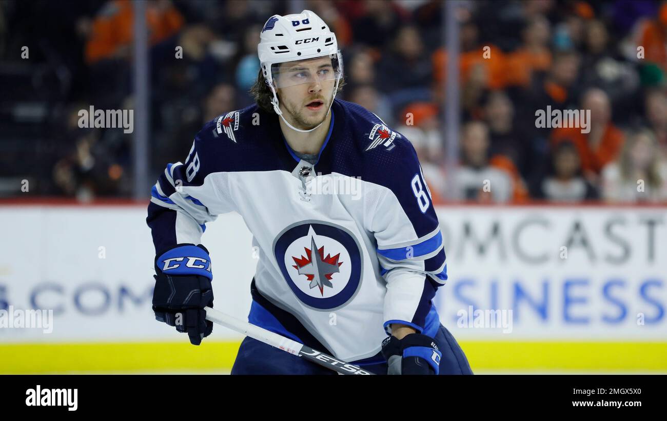 Winnipeg Jets' Nathan Beaulieu plays during an NHL hockey game against ...