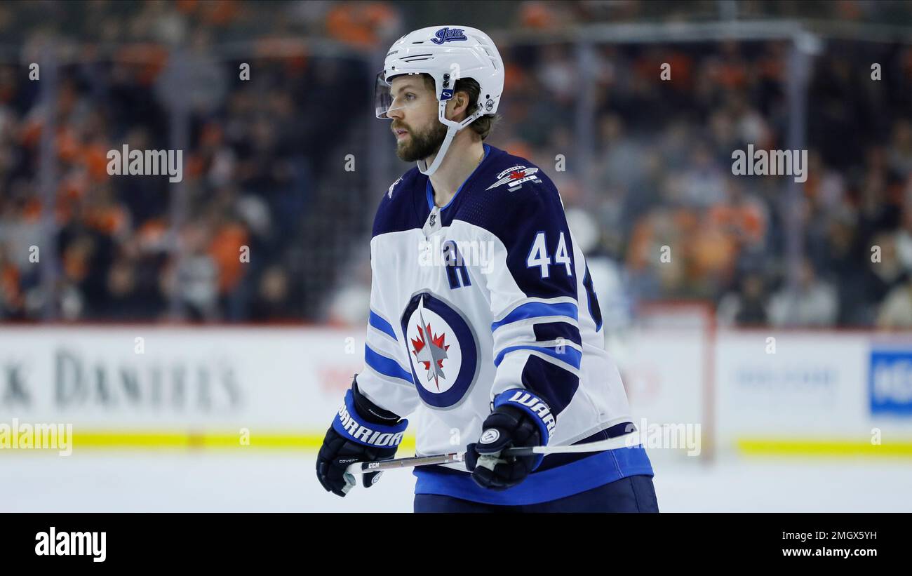 Winnipeg Jets' Josh Morrissey plays during an NHL hockey game against ...
