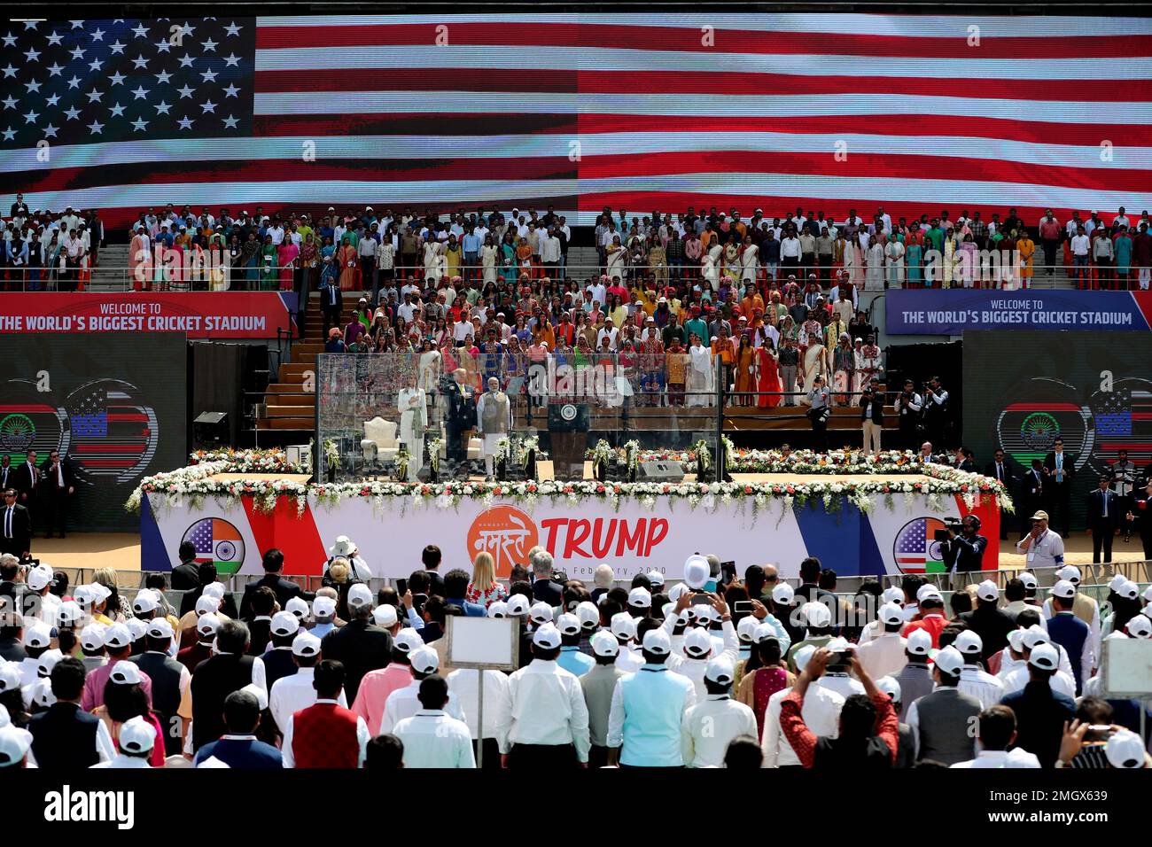 U.S. President Donald Trump, first lady Melania Trump and Indian Prime ...