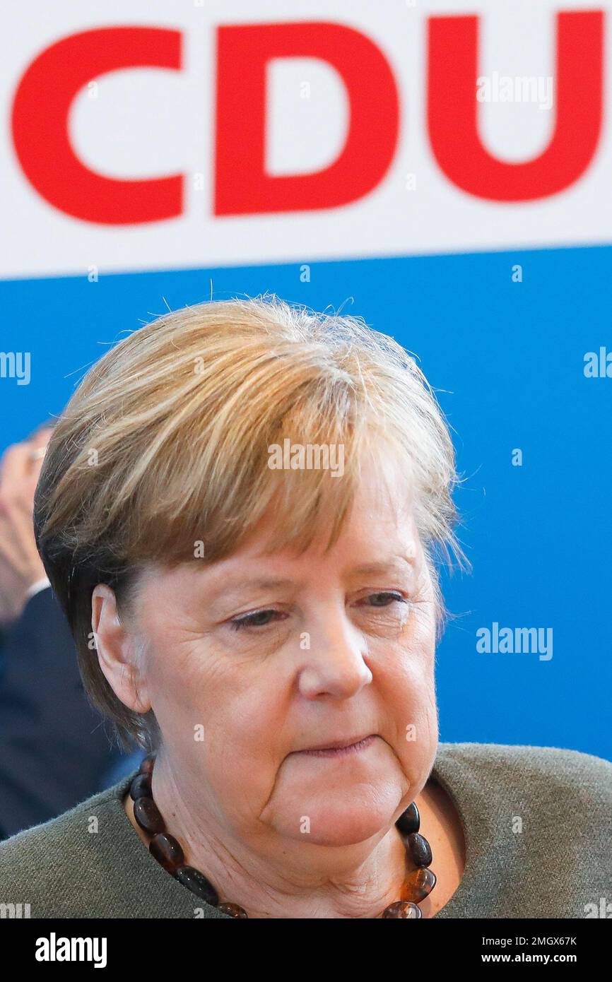 German Chancellor Angela Merkel attends a Christian Democratic Union ...