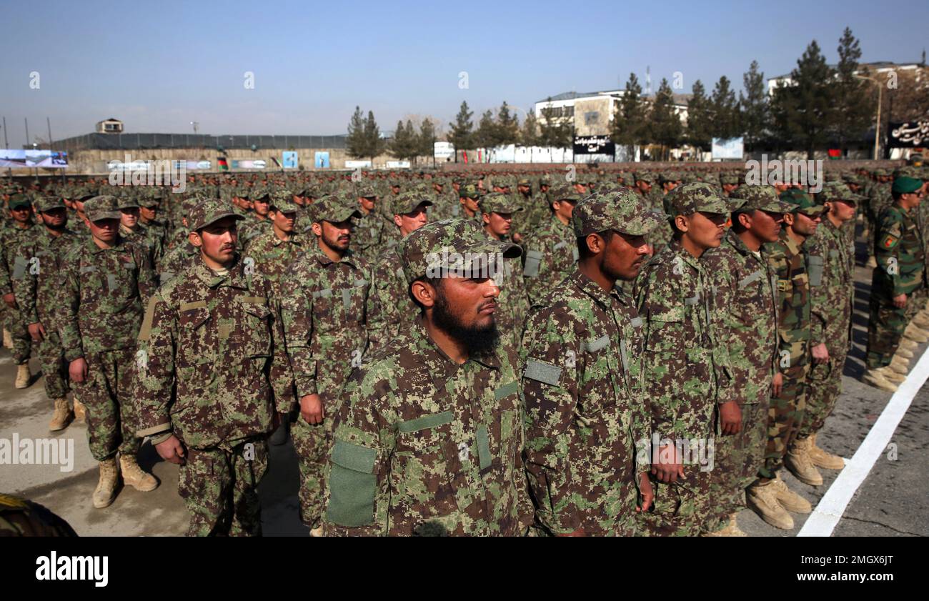 Newly graduated Afghan National Army soldiers attend their graduation ...