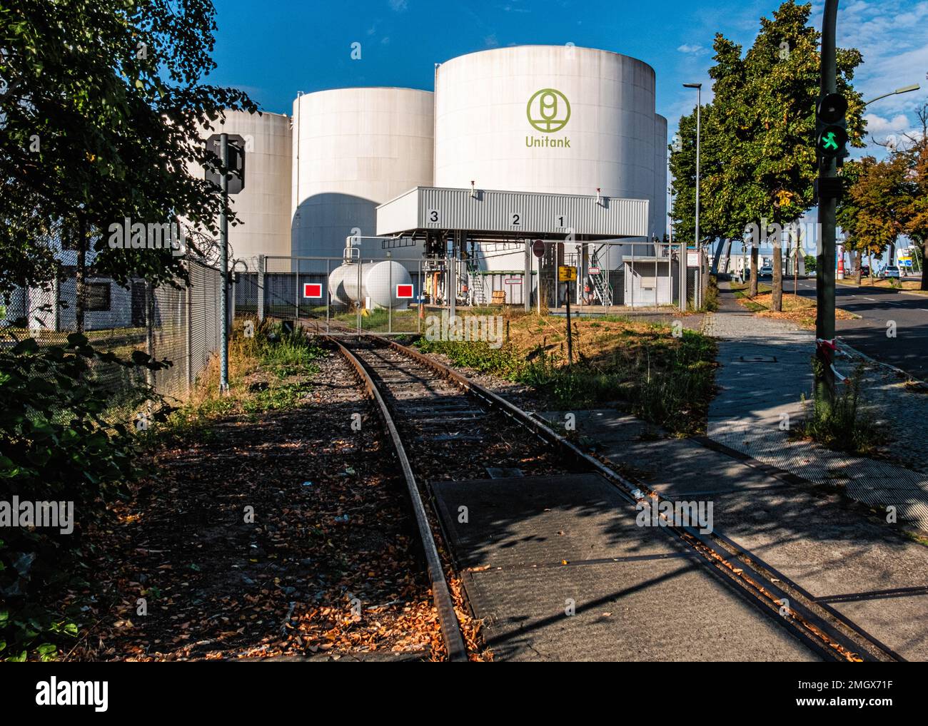 Unitank Diesel Storage tanks next to the Teltow canal (Teltowkanal) in ...