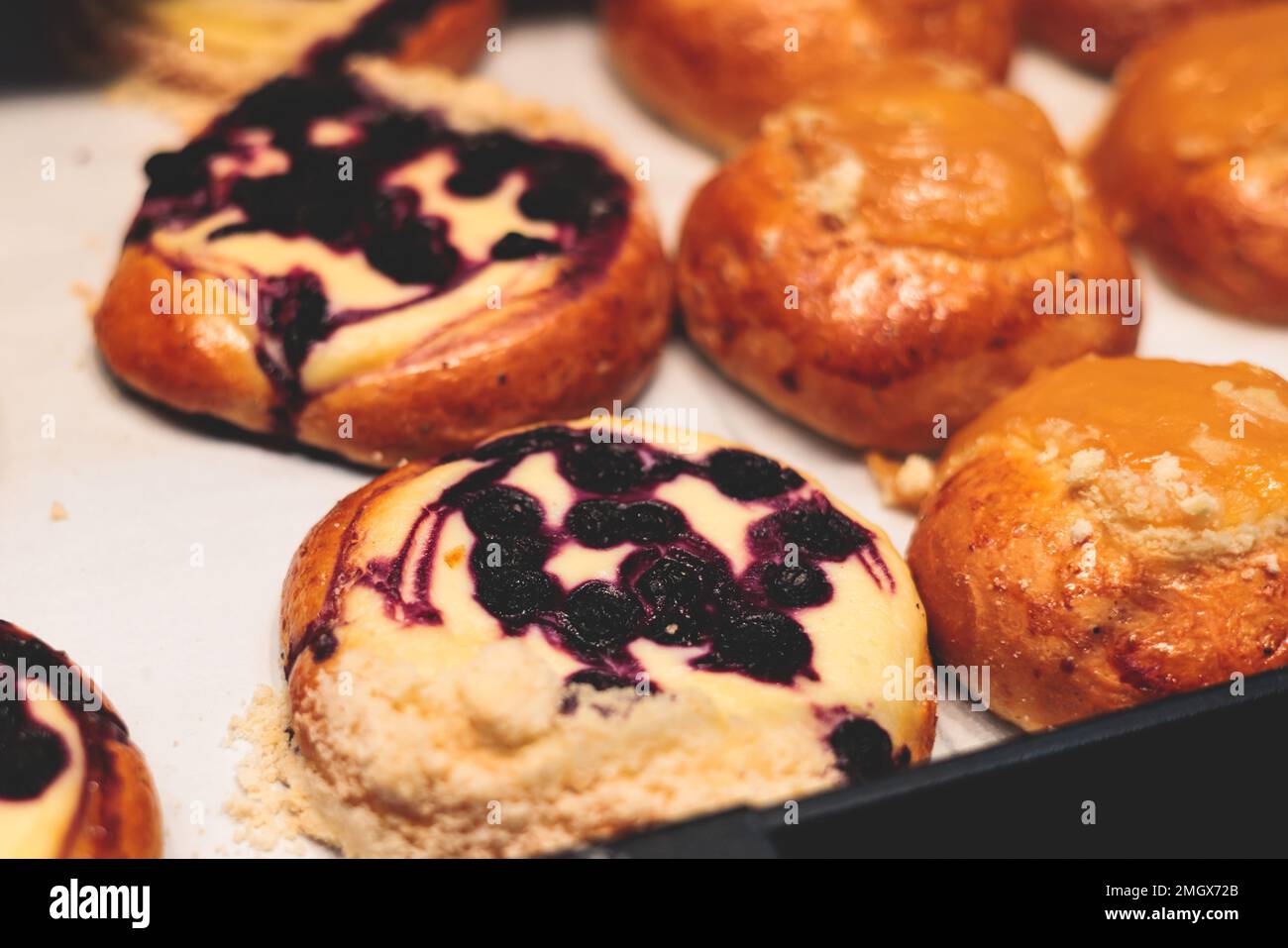 Variety assortment of traditional finnish sweets and pastries with ...