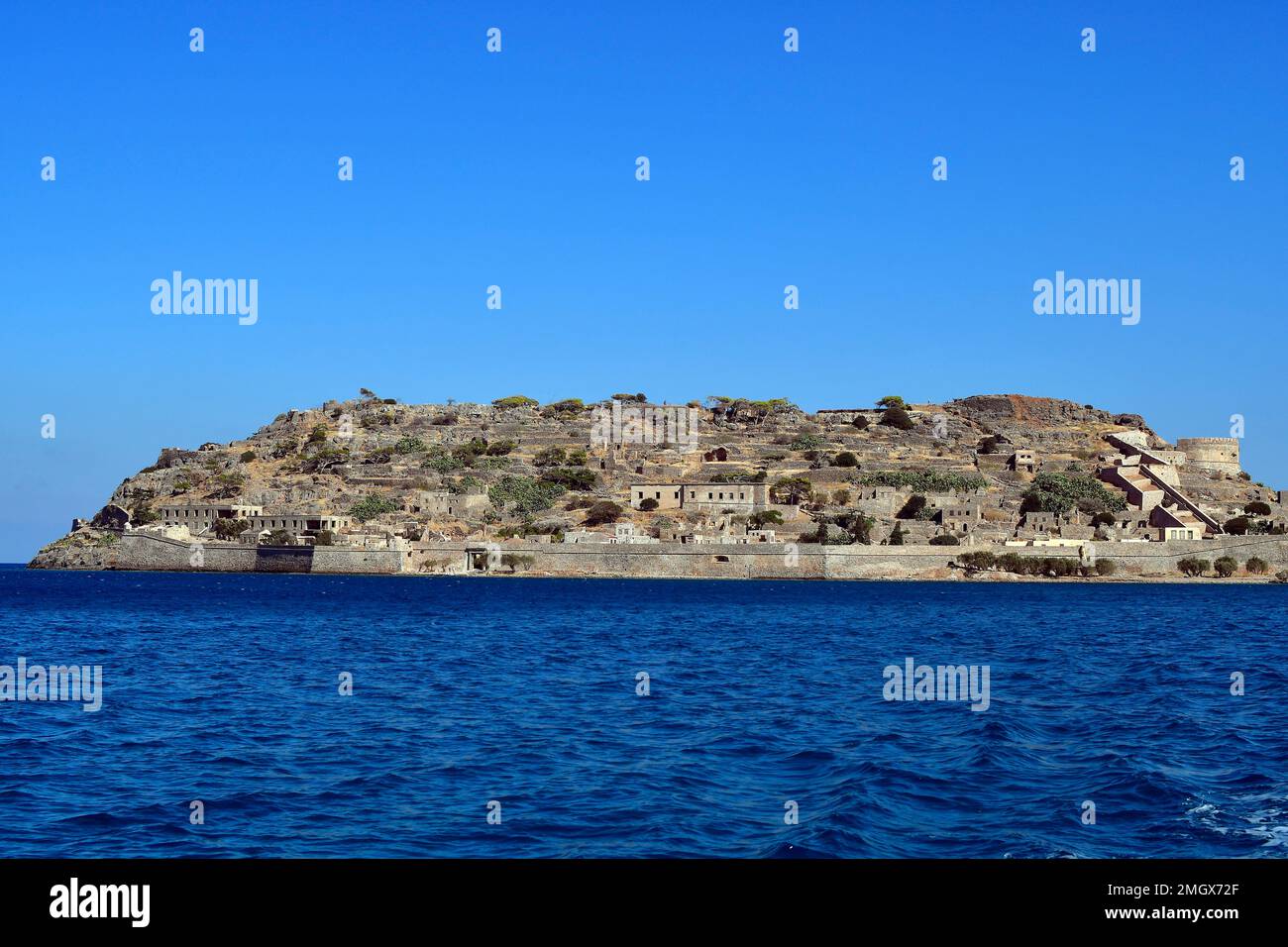 Greece, Crete, buildings built of stone in old Venetian Fortress ...