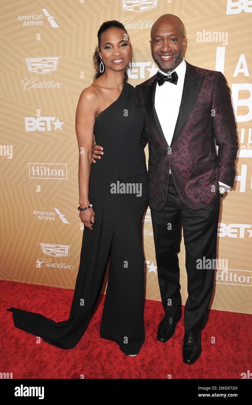 Nicole Friday, left, and Jeff Friday attend the American Black Film ...