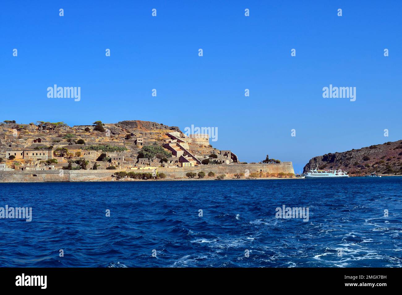Greece, Crete, buildings built of stone in old Venetian Fortress ...