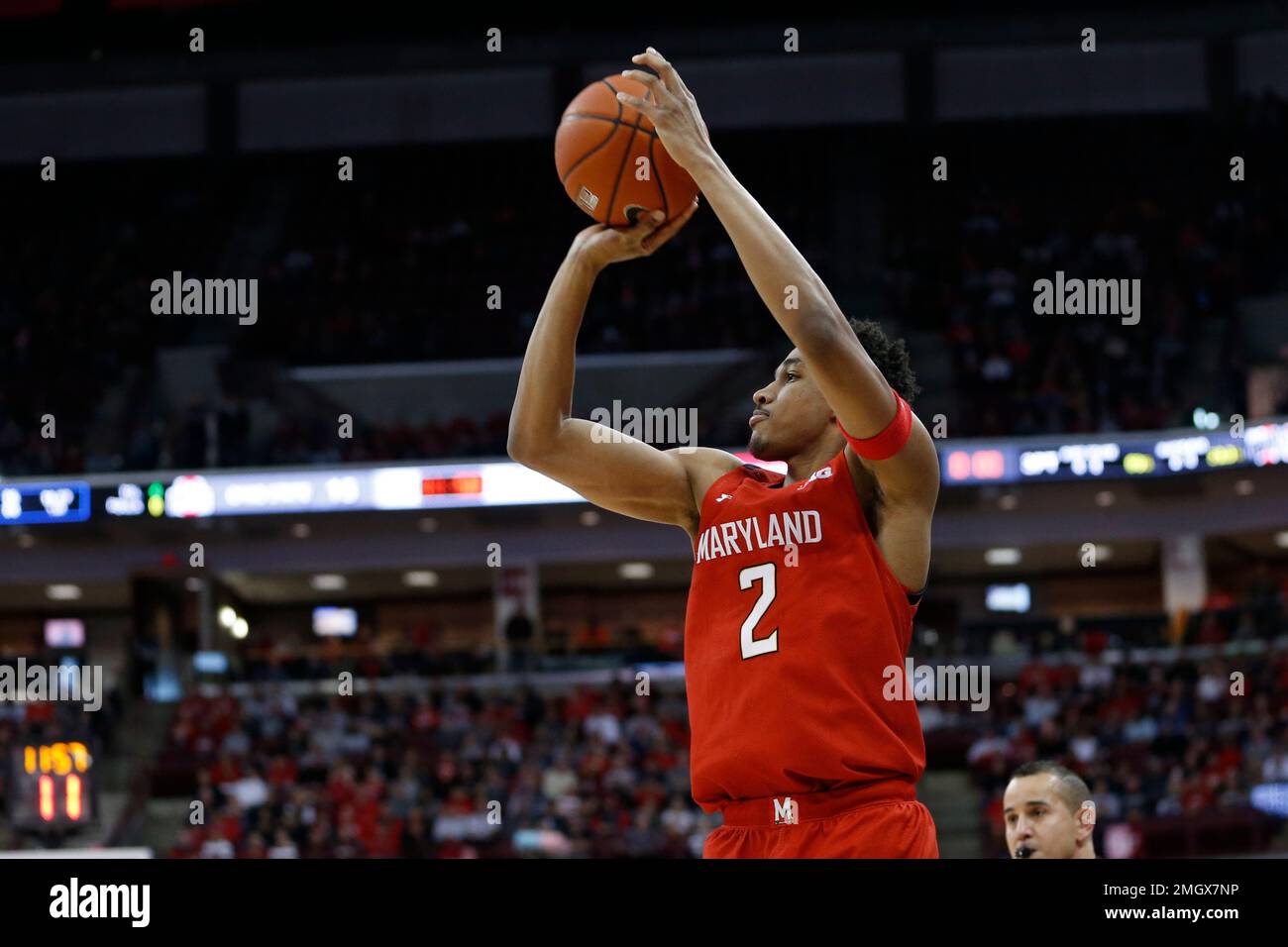 Maryland's Aaron Wiggins plays against Ohio State during an NCAA ...