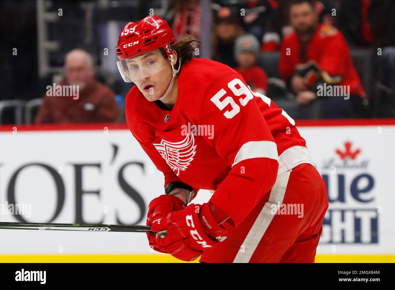 Detroit Red Wings left wing Tyler Bertuzzi (59) plays against the ...