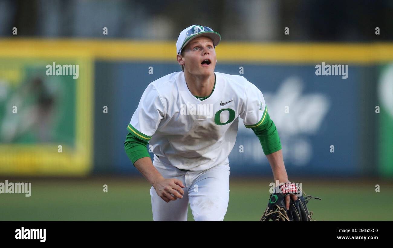 Oregon's Josh Kasevich during an NCAA baseball game against Nevada on ...
