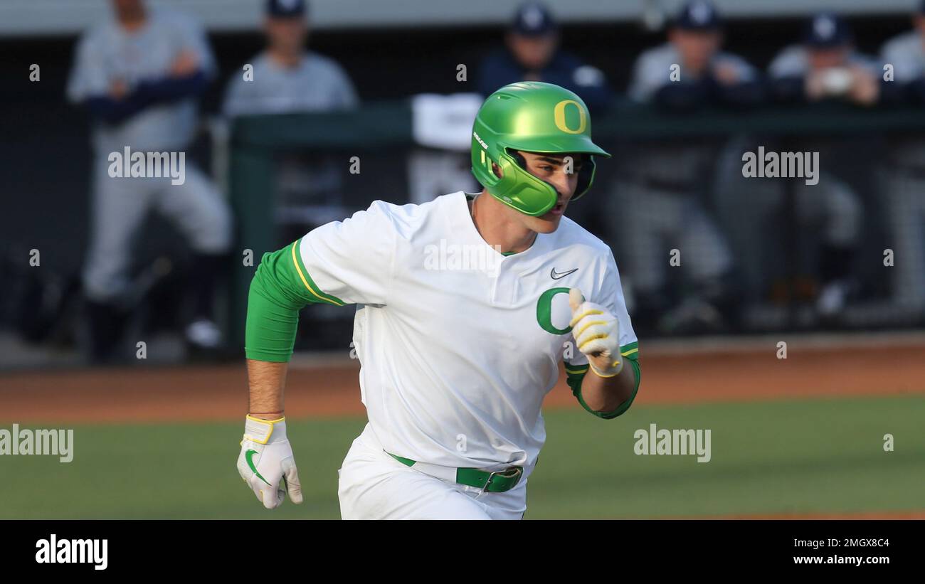 Oregon's Anthony Hall during an NCAA baseball game against Nevada on ...