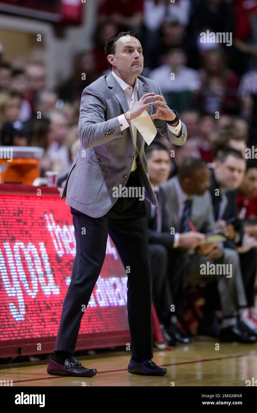 Indiana head coach Archie Miller in the first half of an NCAA college ...