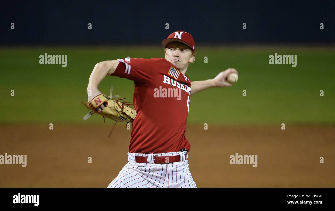 Nebraska's Gareth Stroh plays during an NCAA baseball game against San ...