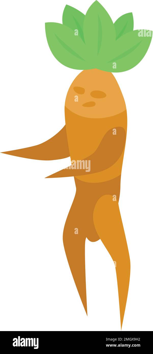 Magical mandrake icon isometric vector. Green leaf. Magic root Stock ...