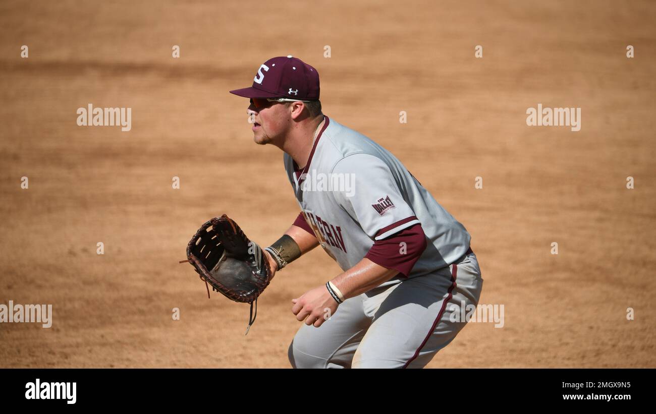 Southern Illinois' Philip Archer plays during an NCAA baseball game ...