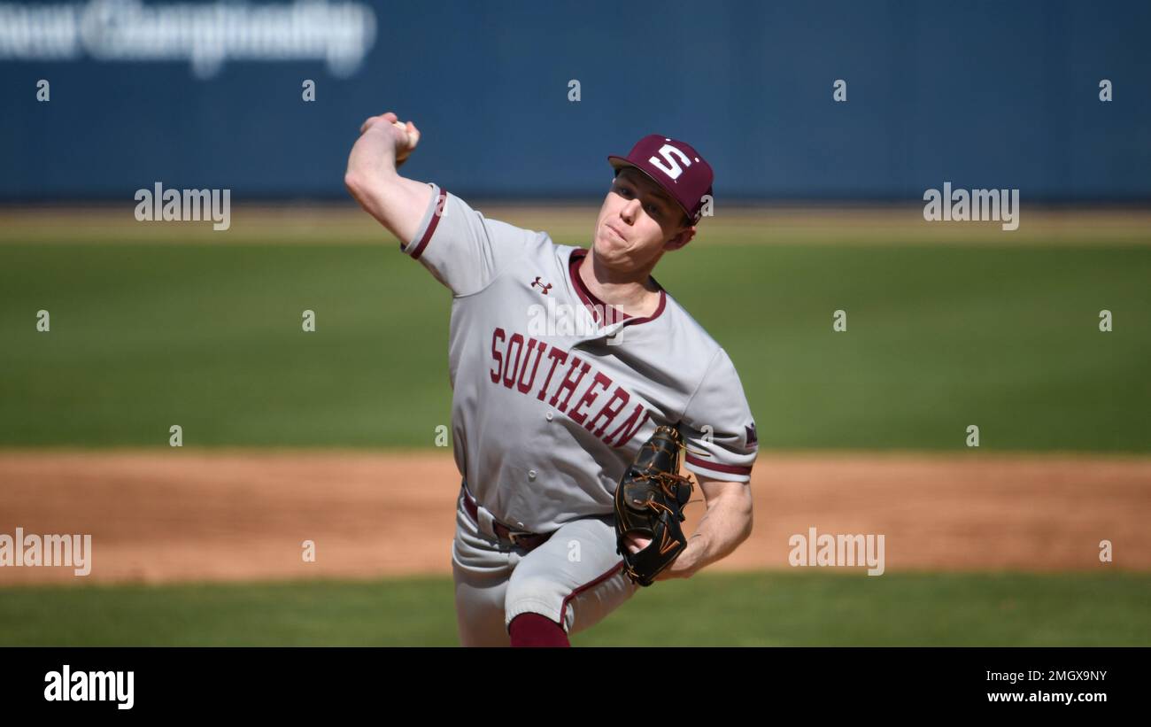 Southern Illinois' Mason HIser plays during an NCAA baseball game ...