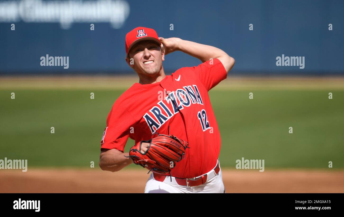 Arizona's Garrett Irvin plays during an NCAA baseball game against ...