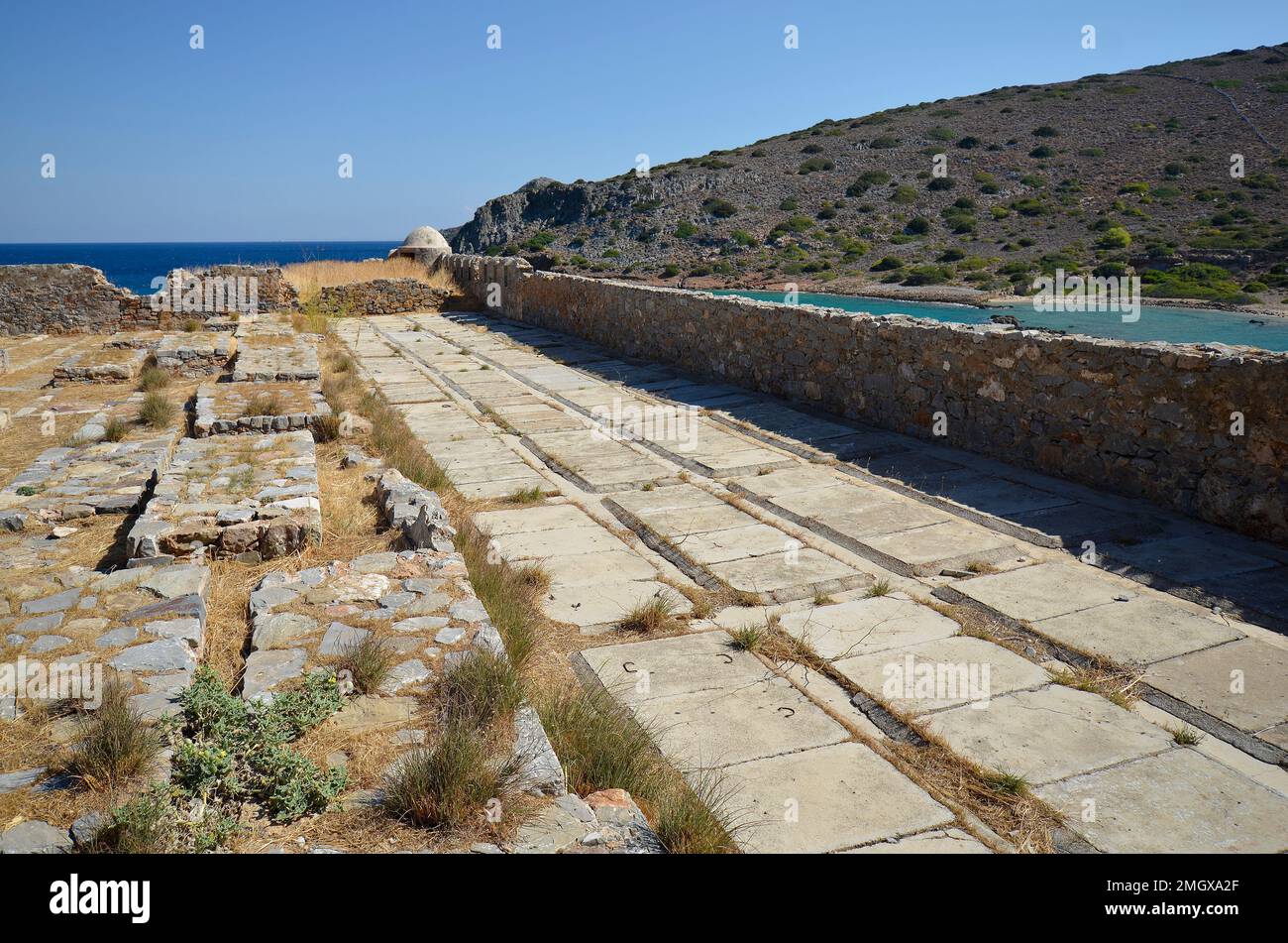 Greece, Crete, leper colony cemetery in the old Venetian fortress ...