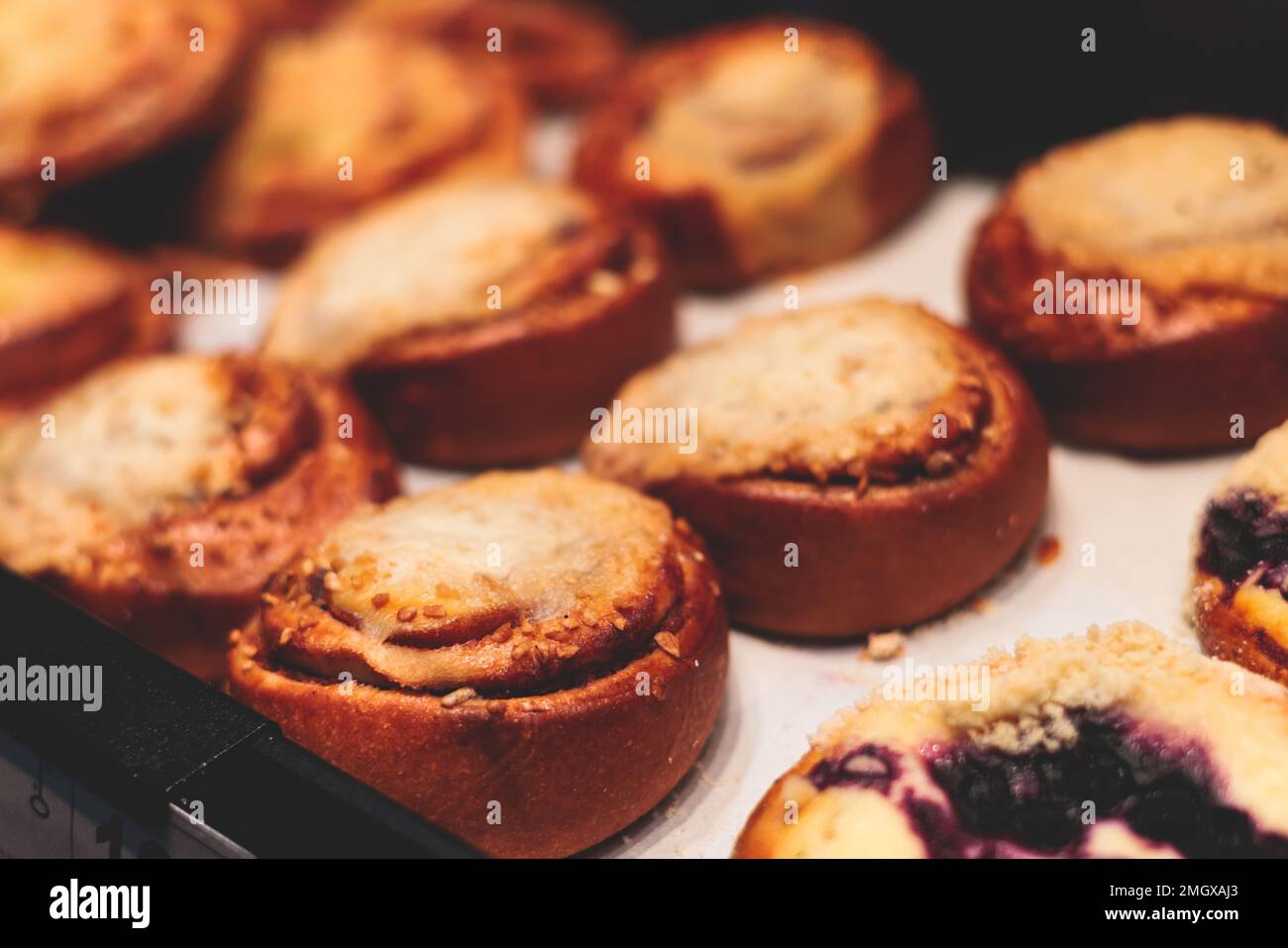Variety assortment of traditional finnish sweets and pastries with ...