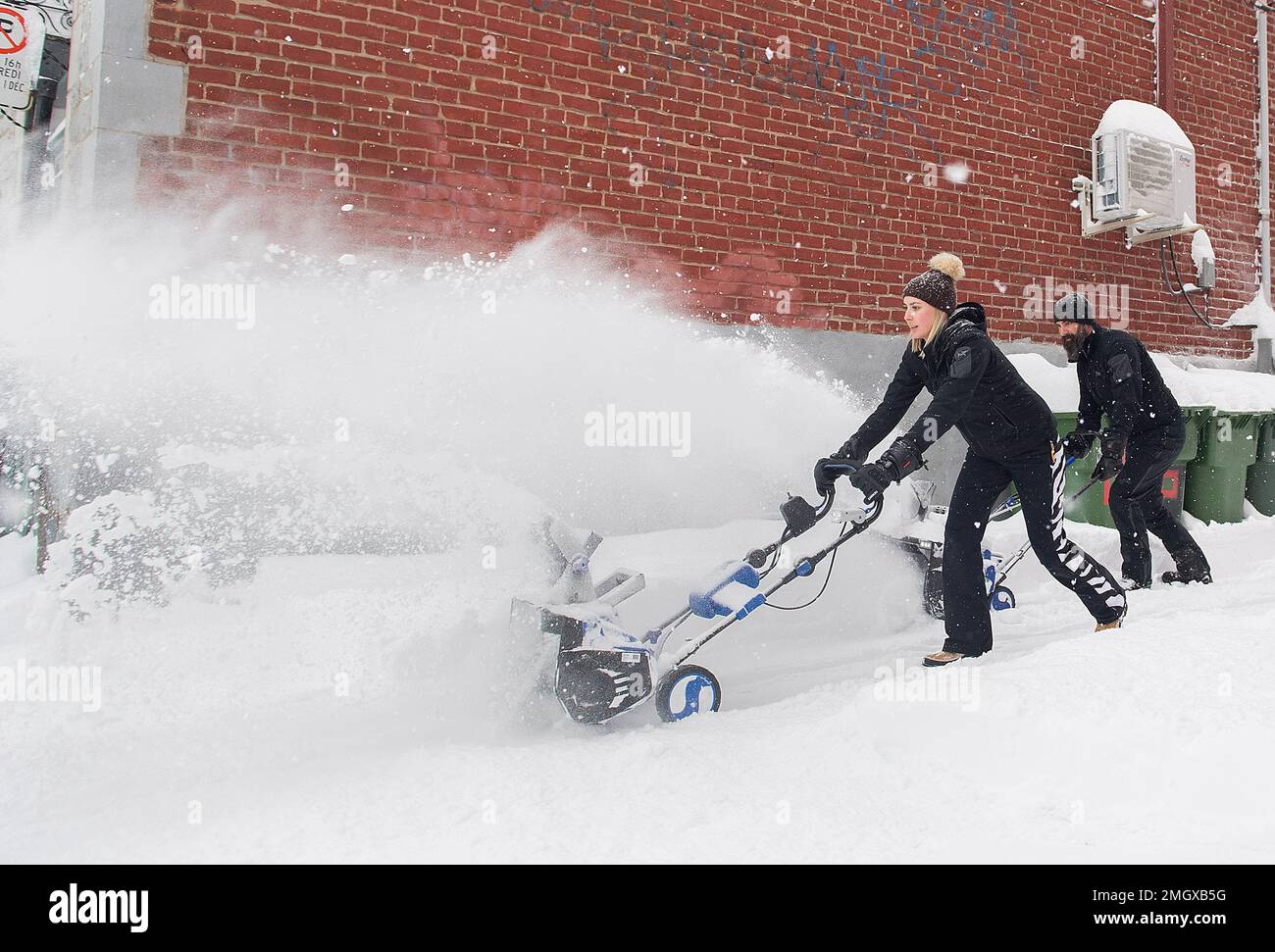 Canada. 26th Jan, 2023. Simon Cardinal, right, and Adriana Hamelin ...
