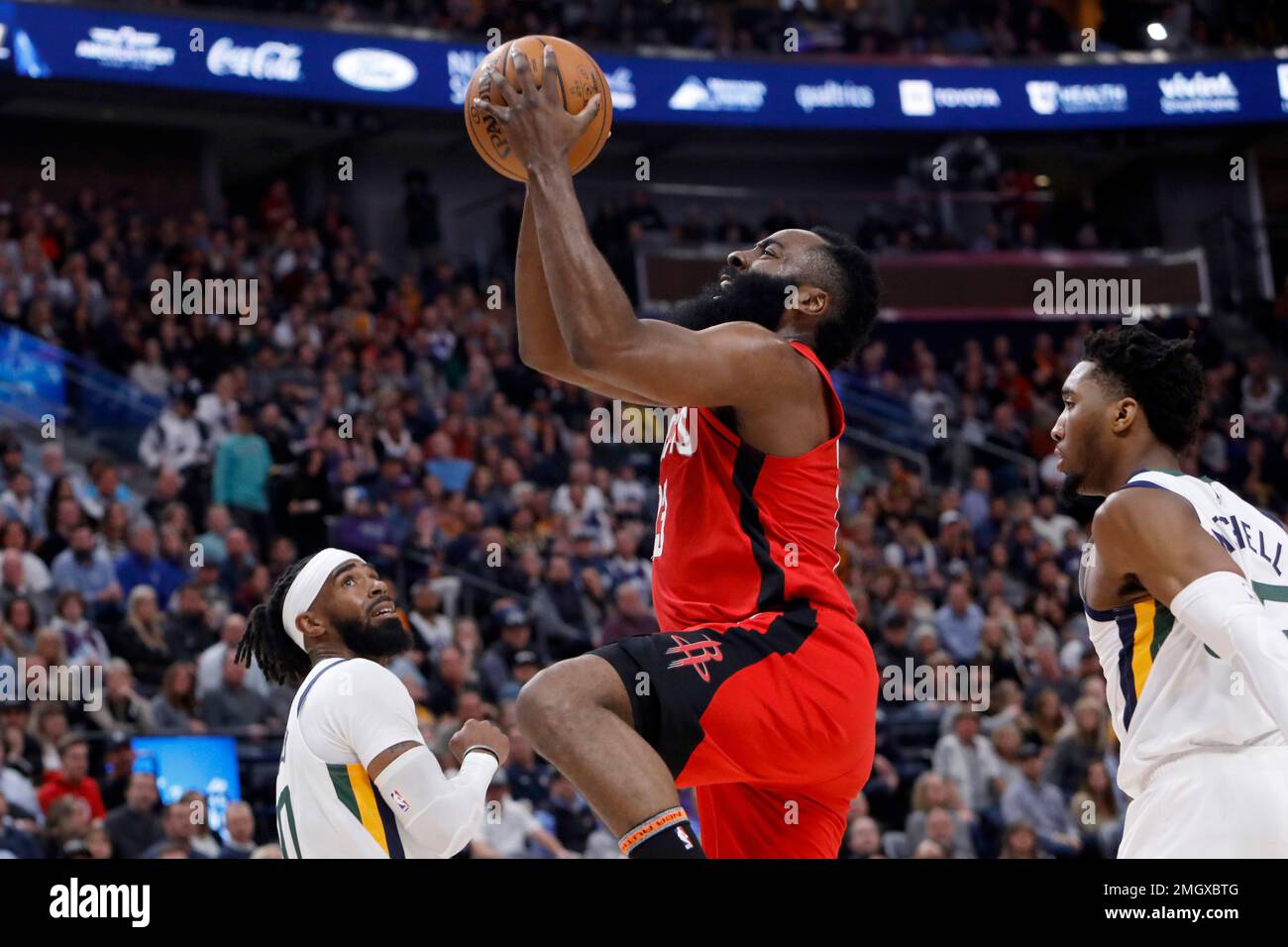 Houston Rockets' James Harden (13) shoots the ball in the first half ...