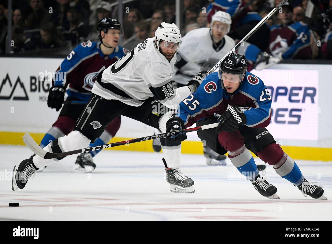 Los Angeles Kings center Michael Amadio, second from left, and Colorado ...