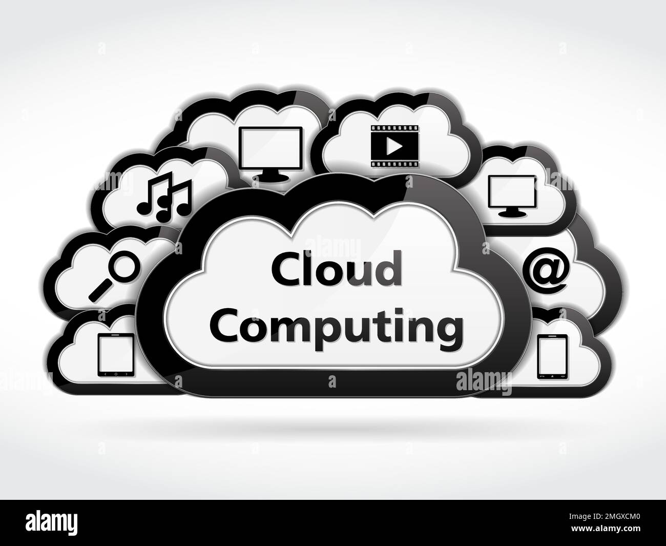 Cloud computing concept, vector eps10 illustration Stock Vector Image & Art - Alamy
