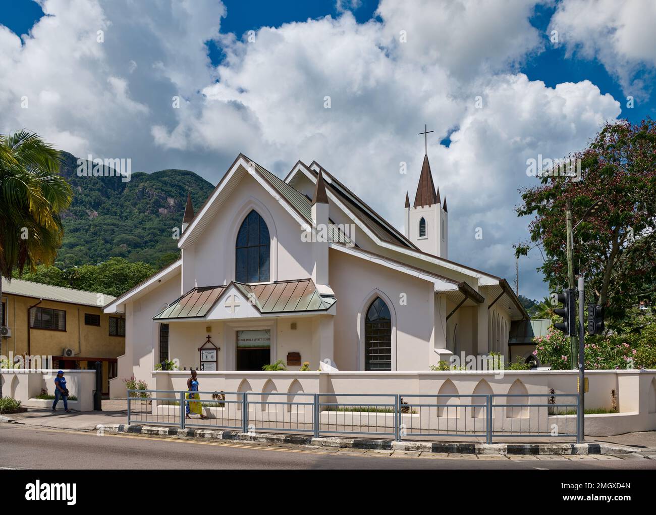 St. Paul's Anglican Cathedral, Victoria, Mahe, Seychelles Stock Photo ...