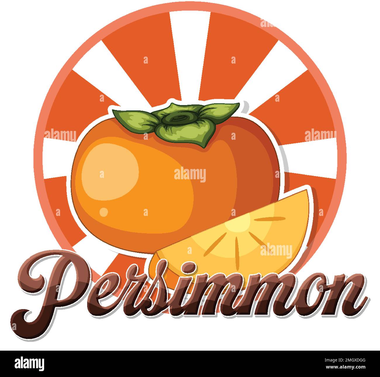 Persimmon fruit cartoon icon illustration Stock Vector Image & Art - Alamy