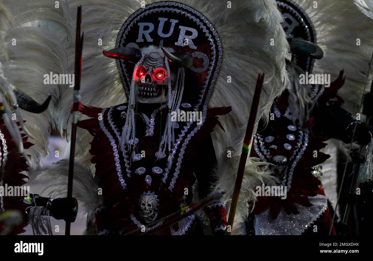 Dancers perform in the traditional "Tobas Central" dance during ...