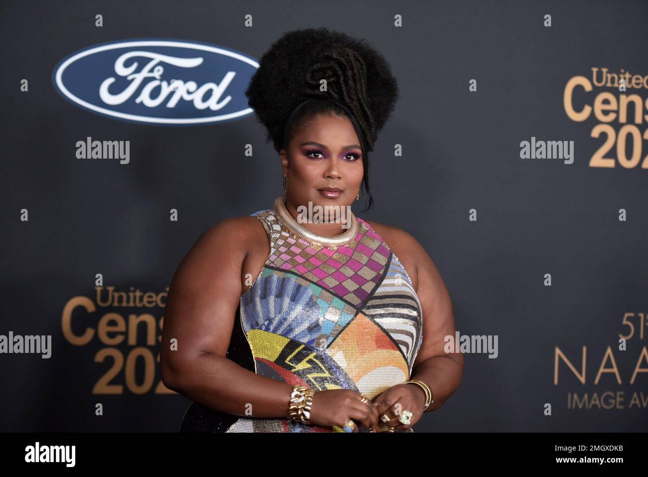 Lizzo arrives at the 51st NAACP Image Awards at the Pasadena Civic ...